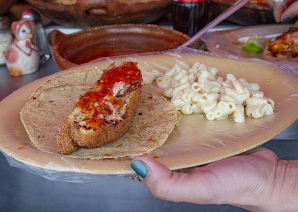 Chilango - Tacos de milanesa y de pechuga cordon bleu en "Todo de pollo"