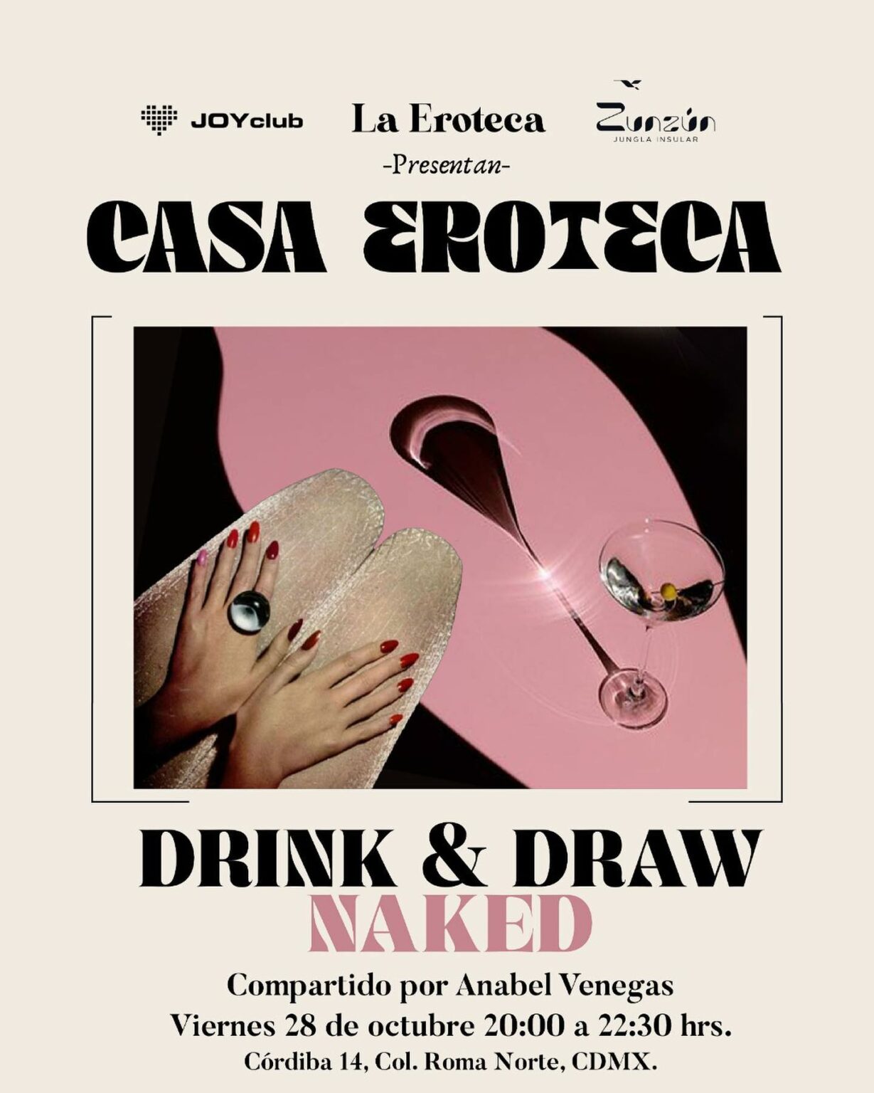 chilango - En este Drink & Draw podrás beber y dibujar con poca ropa