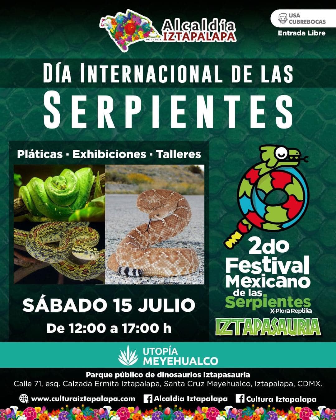 ¡Ay, la culeeeebra! Conoce serpientes gratis en este festival de ...