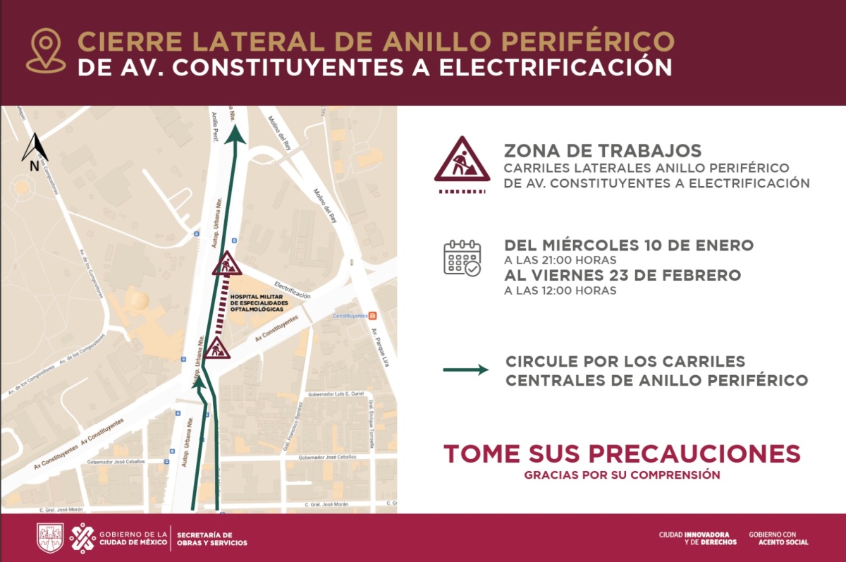 Chilango - Línea 3 Cablebús: Cerrarán carriles laterales de Periférico ...