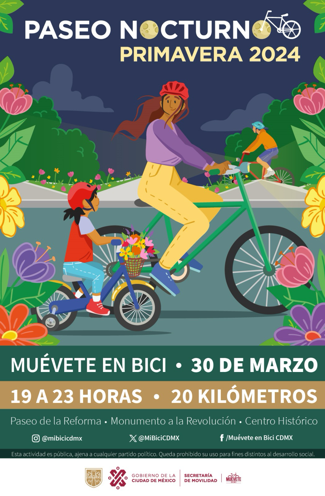 Chilango - Paseo nocturno Muévete en Bici por primavera: cuándo y horario