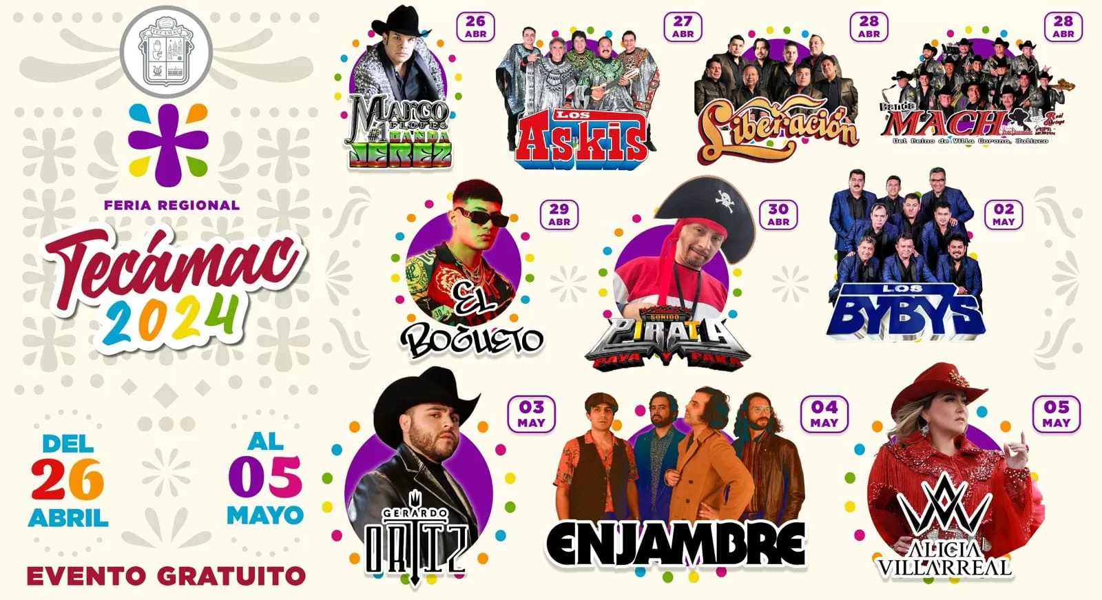 Chilango - Feria Tecámac 2024: checa el cartel con Enjambre, Askis y más