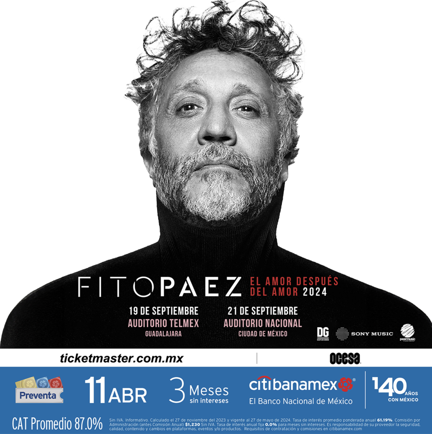 Chilango - Fito Páez confirma conciertos en CDMX y Guadalajara