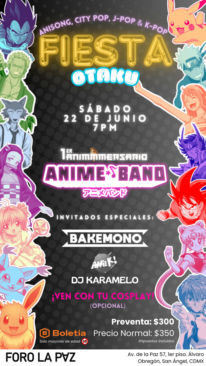Chilango - Anime Band invita a la Fiesta Otaku 2024 en CDMX