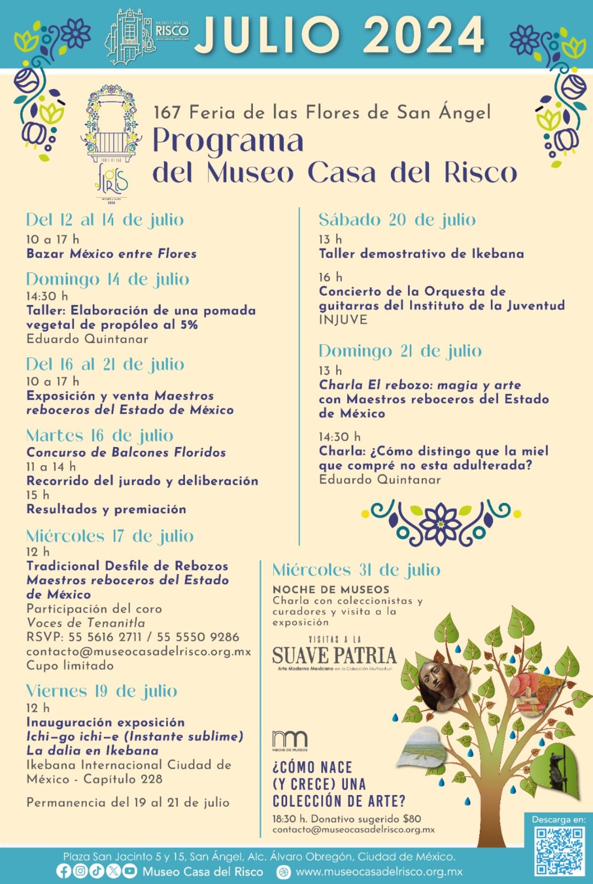 Chilango - Museo Casa del Risco y Feria de San Ángel; actividades