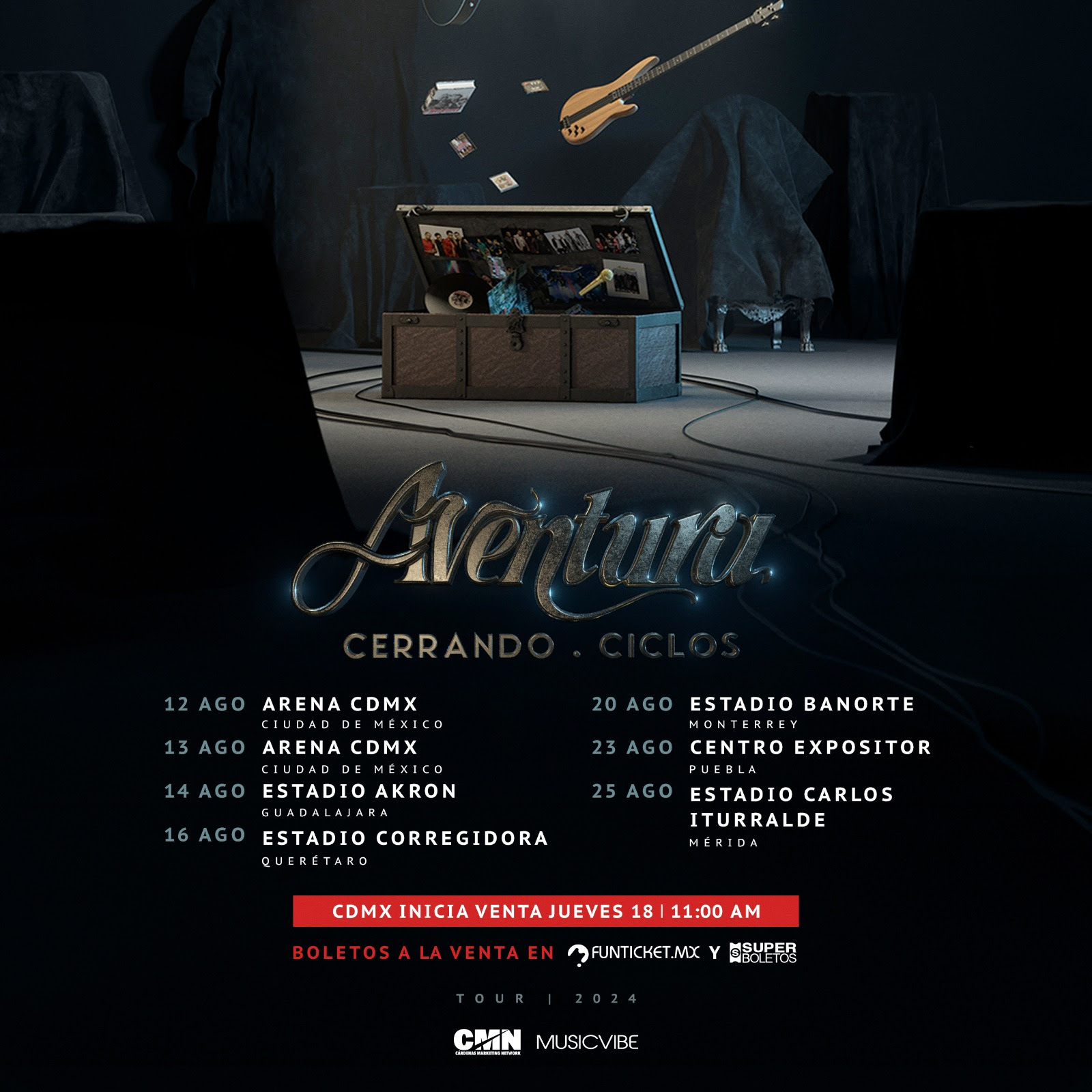 Chilango - Aventura confirma conciertos en la Arena CDMX: Boletos, fechas y más