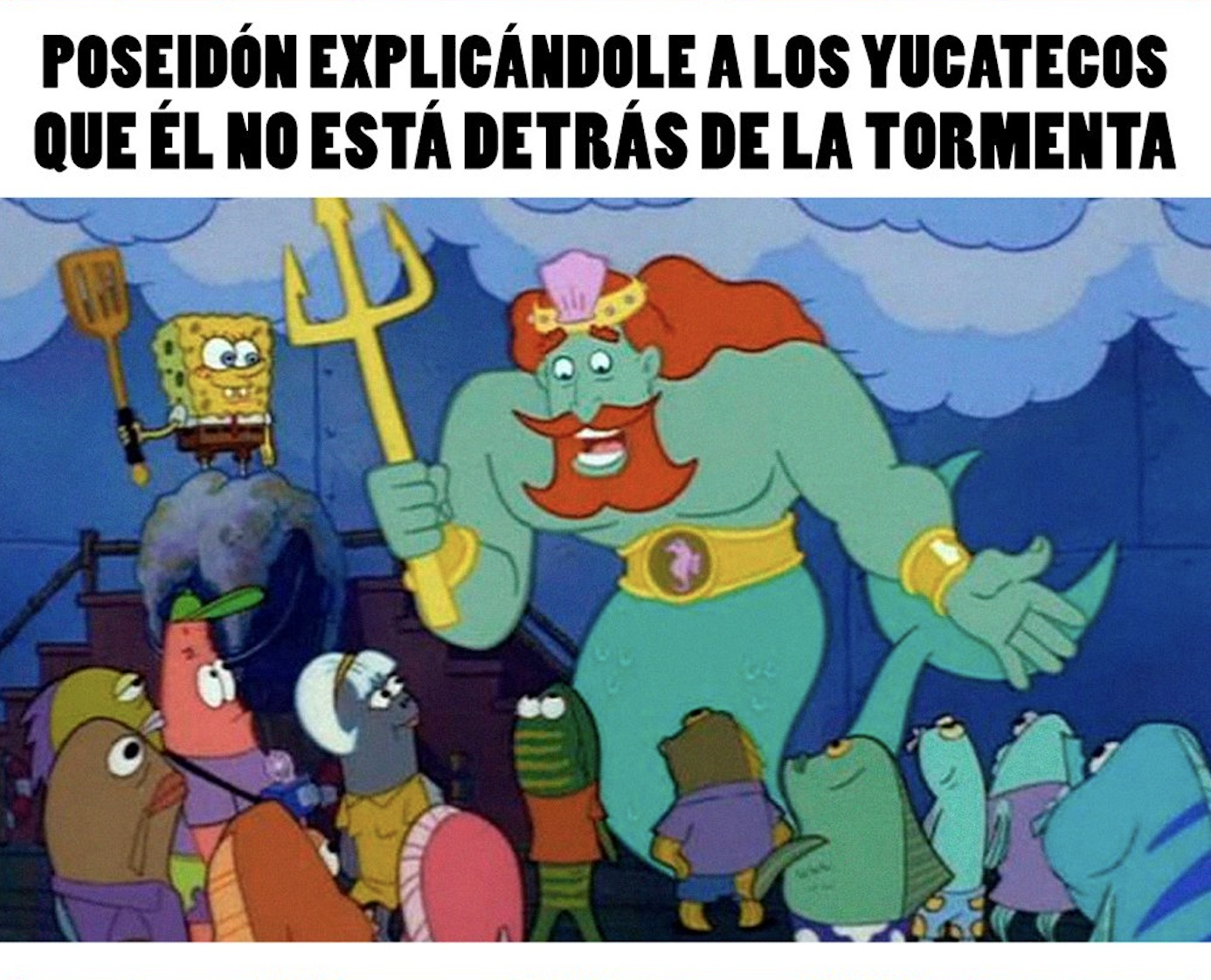 Chilango - Estatua de Poseidón en Yucatán "enfurece" al dios maya Chaac