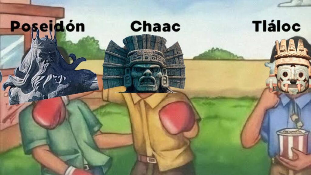 Chilango - Estatua de Poseidón en Yucatán "enfurece" al dios maya Chaac